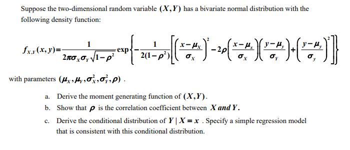 Solved Suppose The Two Dimensional Random Variable X Y Has