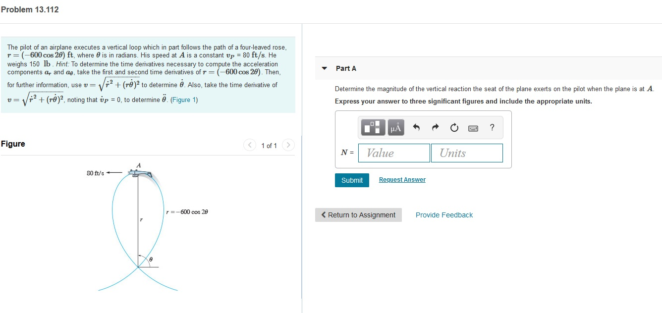 Solved Problem 13.112 Part A The pilot of an airplane | Chegg.com