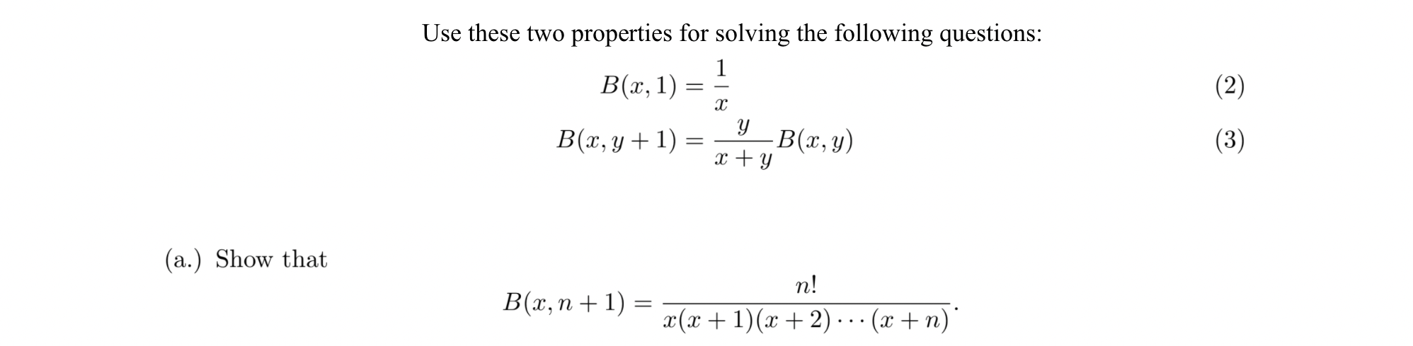 Solved Problem 4 (The Gamma function). Among the most | Chegg.com