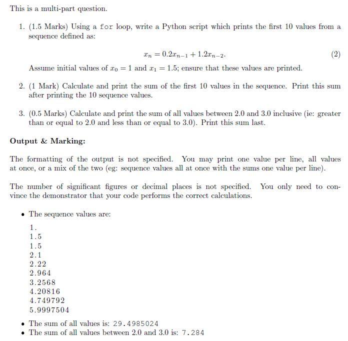 Solved This is a multi-part question. 1. (1.5 Marks) Using a | Chegg.com