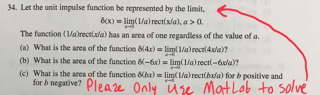 34. Let the unit impulse function be represented by | Chegg.com