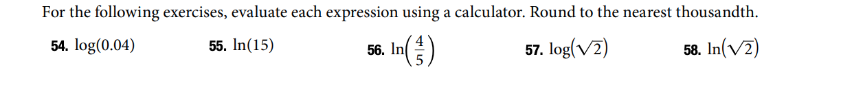 Solved For The Following Exercises Evaluate The Base B