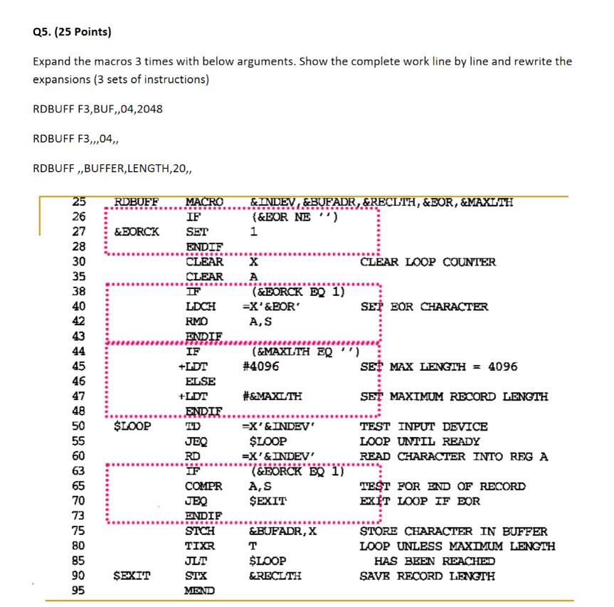 Solved 25. (25 Points) Expand the macros 3 times with below | Chegg.com