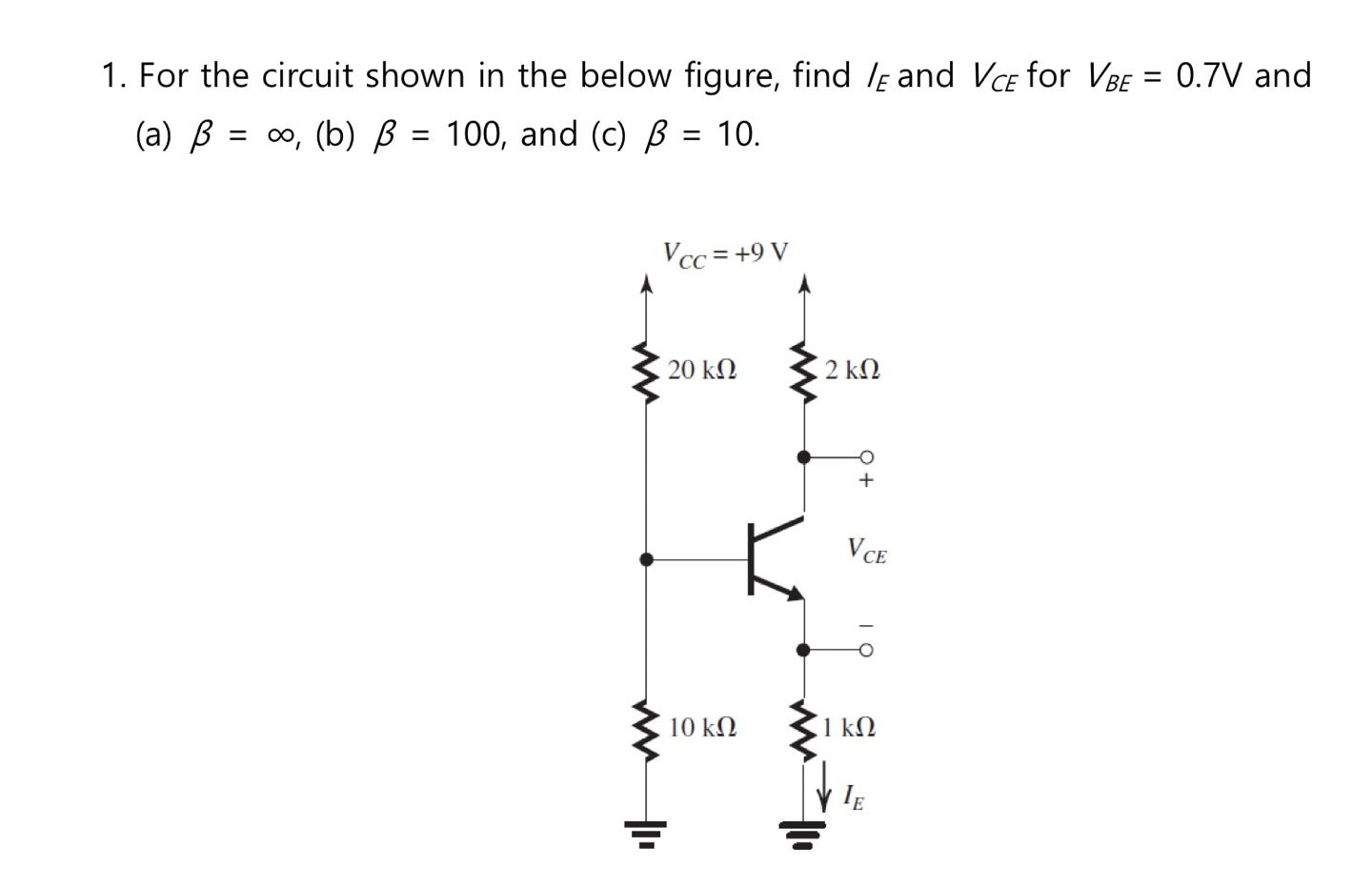 Solved 1. For the circuit shown in the below figure, find le | Chegg.com