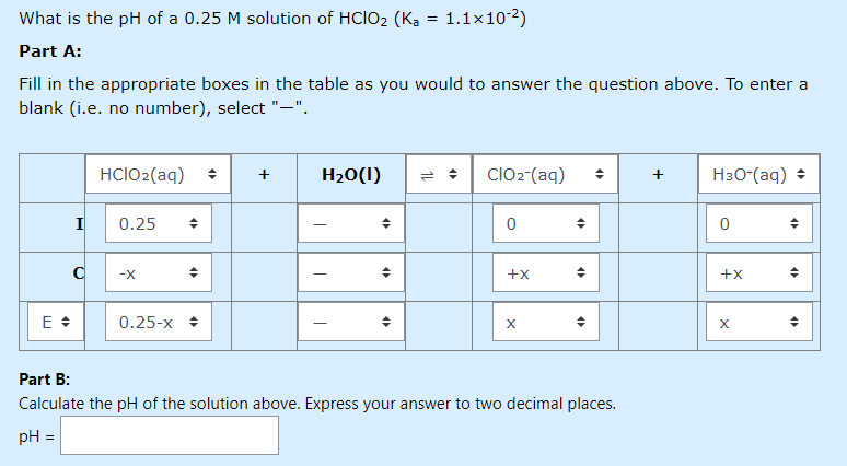 Solved Chart should be correct, cannot figure out PH, ﻿Have | Chegg.com