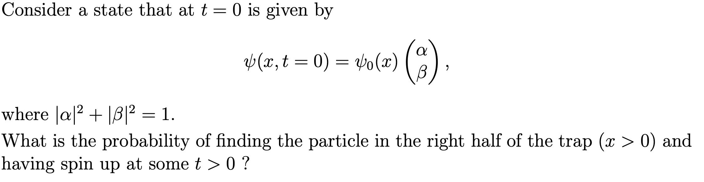 Solved A particle (mass m, electric charge q, spin 21 ) is | Chegg.com