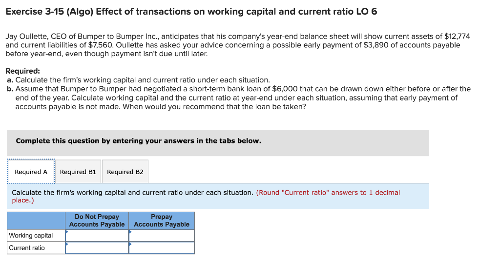 Solved Exercise 3-15 (Algo) Effect of transactions on | Chegg.com