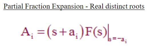 Solved Partial Fraction Expansion - Real distinct roots A: | Chegg.com
