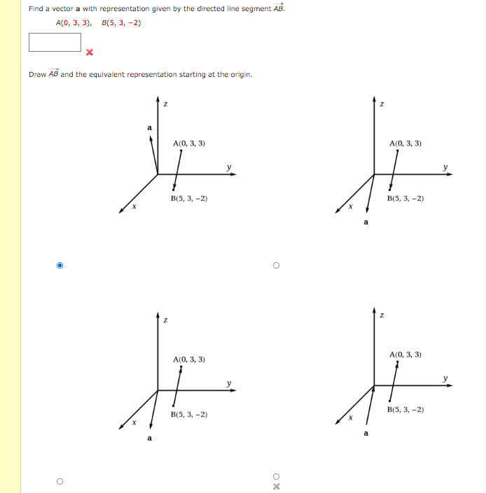 Solved Find a vector a with representation given by the | Chegg.com