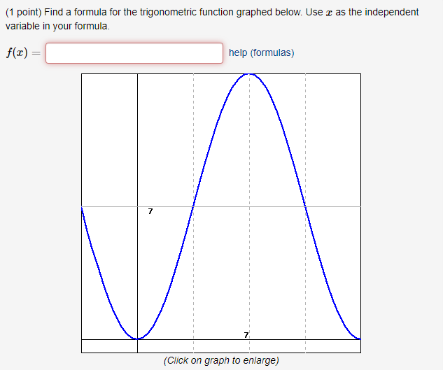 Solved (1 point) Find a formula for the trigonometric | Chegg.com