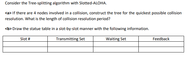 Consider the Tree-splitting algorithm with | Chegg.com