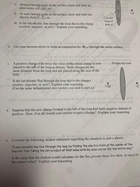 Solved i. At each labeled point on the surface, draw and | Chegg.com