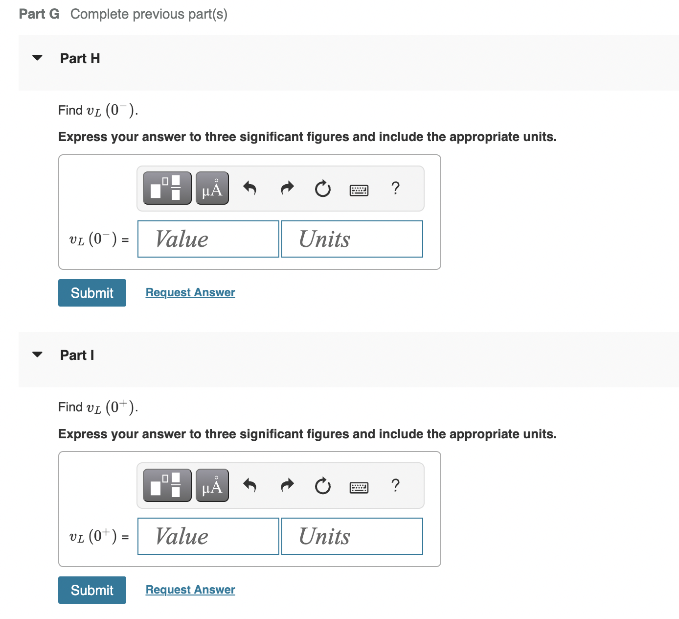 Solved Find io(∞). Express your answer to three significant | Chegg.com