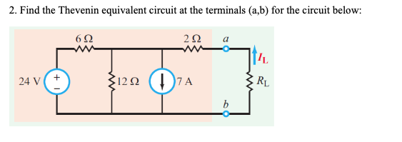 Solved 1. Find the Thevenin equivalent circuit at the | Chegg.com