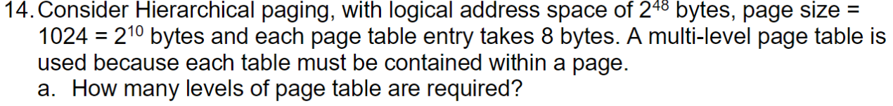 Solved 14 Consider Hierarchical Paging With Logical 9072