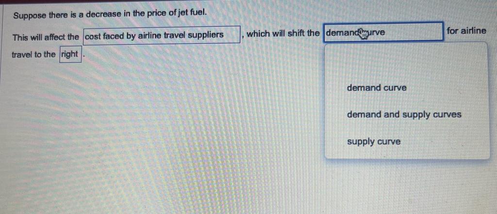 Solved Suppose there is a decrease in the price of jet | Chegg.com