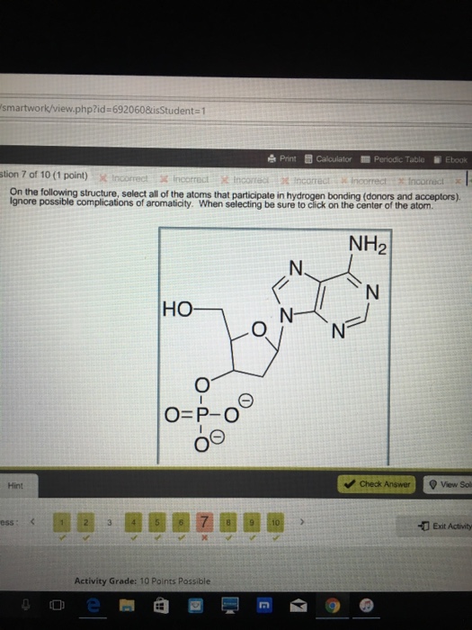 Solved On the following structure, select all of the atoms | Chegg.com