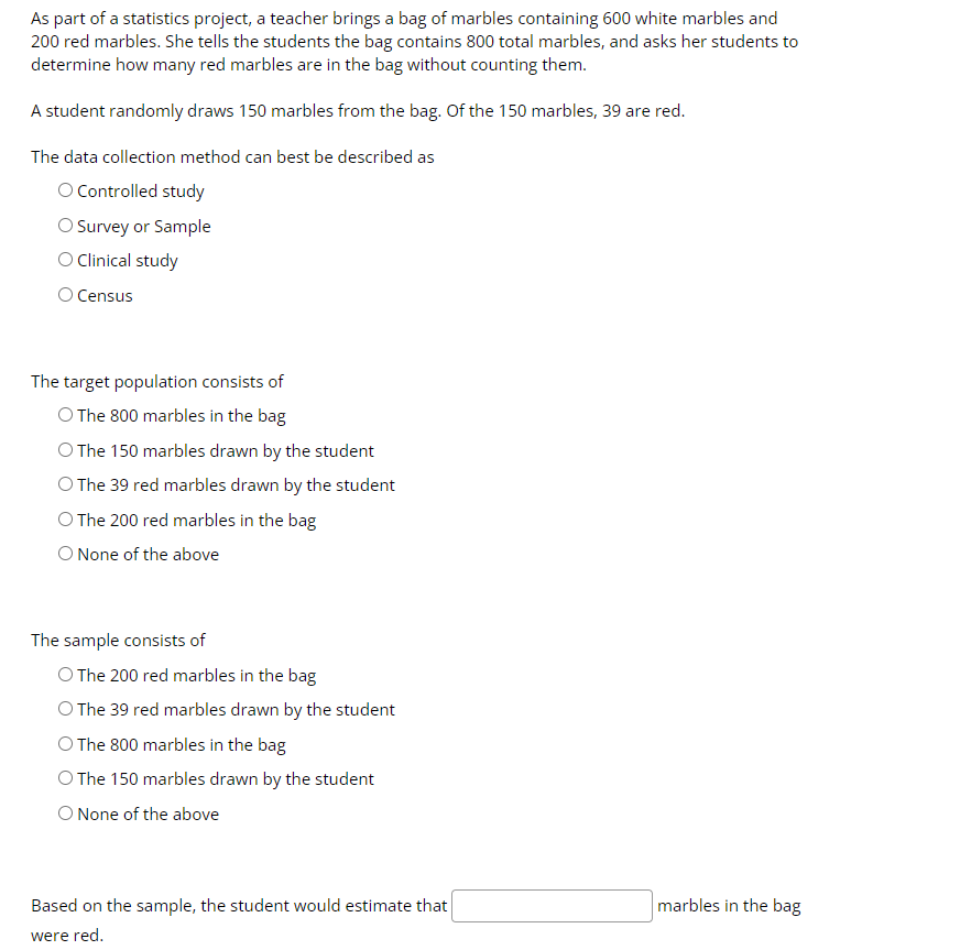 Solved As part of a statistics project, a teacher brings a | Chegg.com