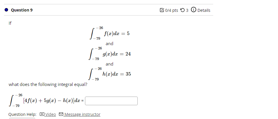 Solved ∫abf(x)dx=∫−54f(x)dx+∫46f(x)dx−∫−5−2f(t)dt what are | Chegg.com