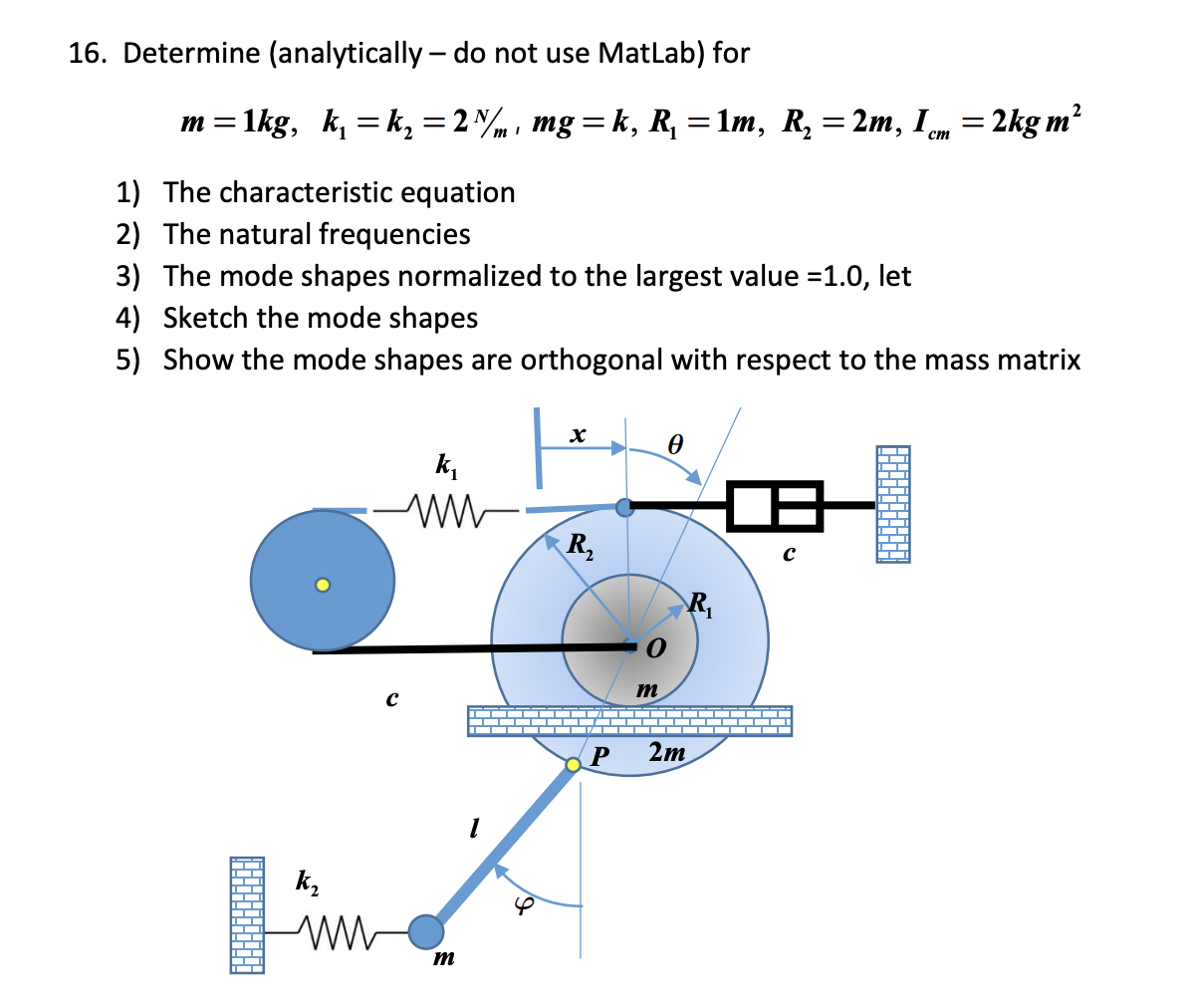 Solved 16 Determine Analytically Do Not Use Matlab For 