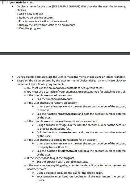 Solved PROGRAM DESCRIPTION In this project, you have to | Chegg.com