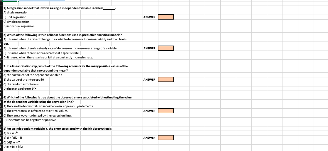 Solved 1) A regression model that involves a single | Chegg.com