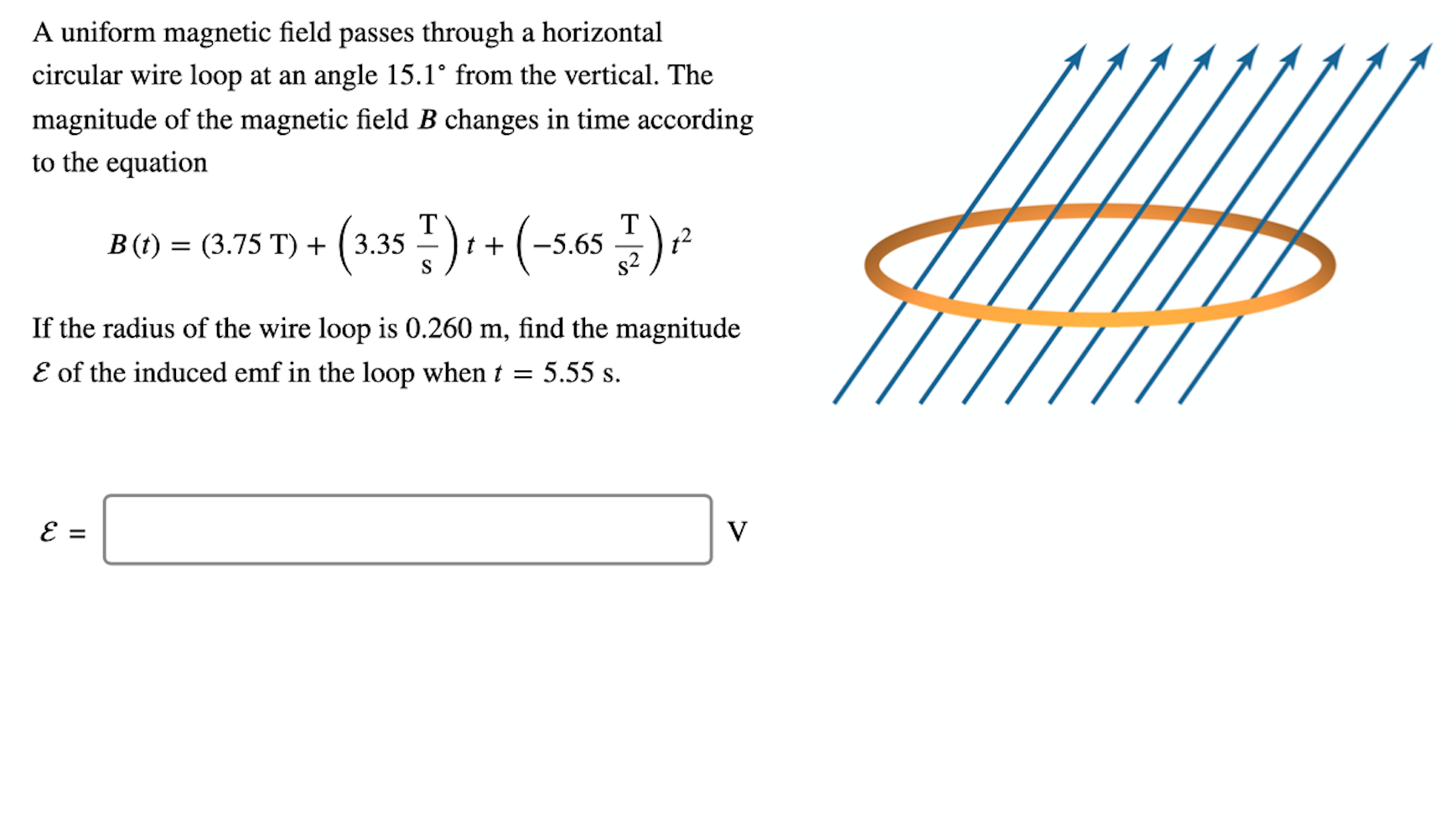 Solved A uniform magnetic field passes through a horizontal | Chegg.com