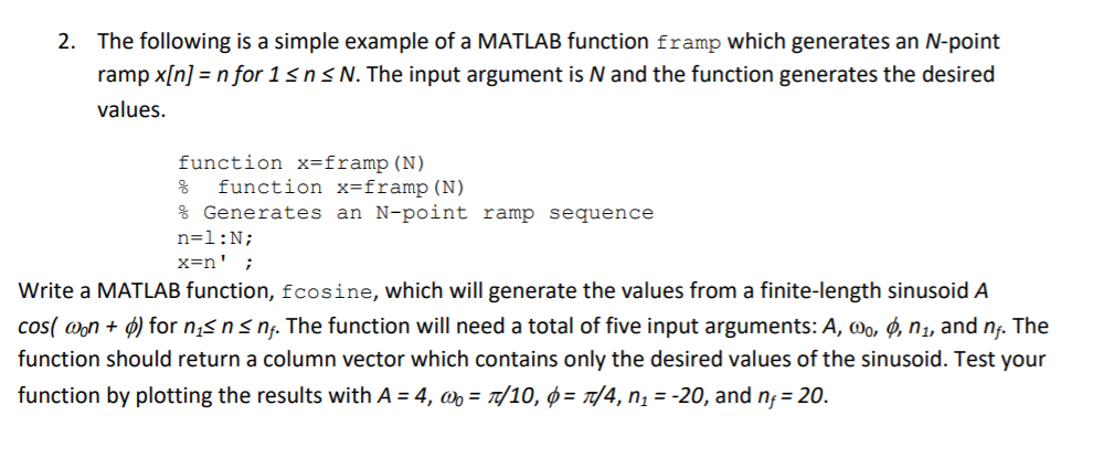 Solved The following is a simple example of a MATLAB | Chegg.com