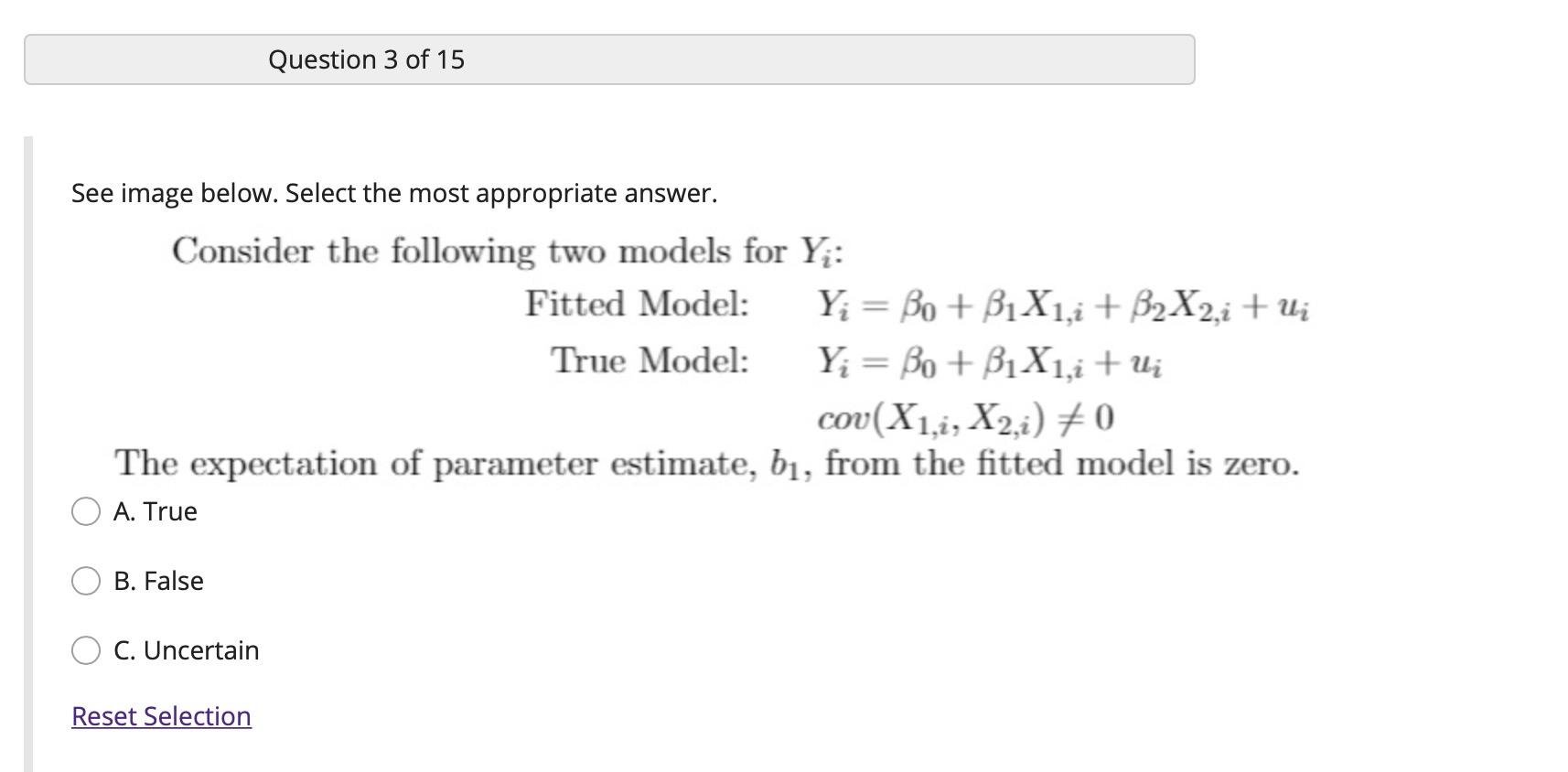 Solved Question 3 of 15 See image below. Select the most | Chegg.com