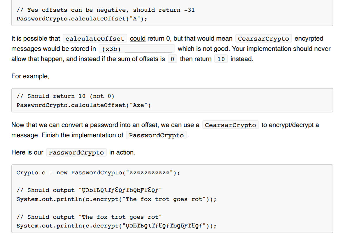 Solved Q3: (13 marks] Implement a PasswordCrypto Using a | Chegg.com