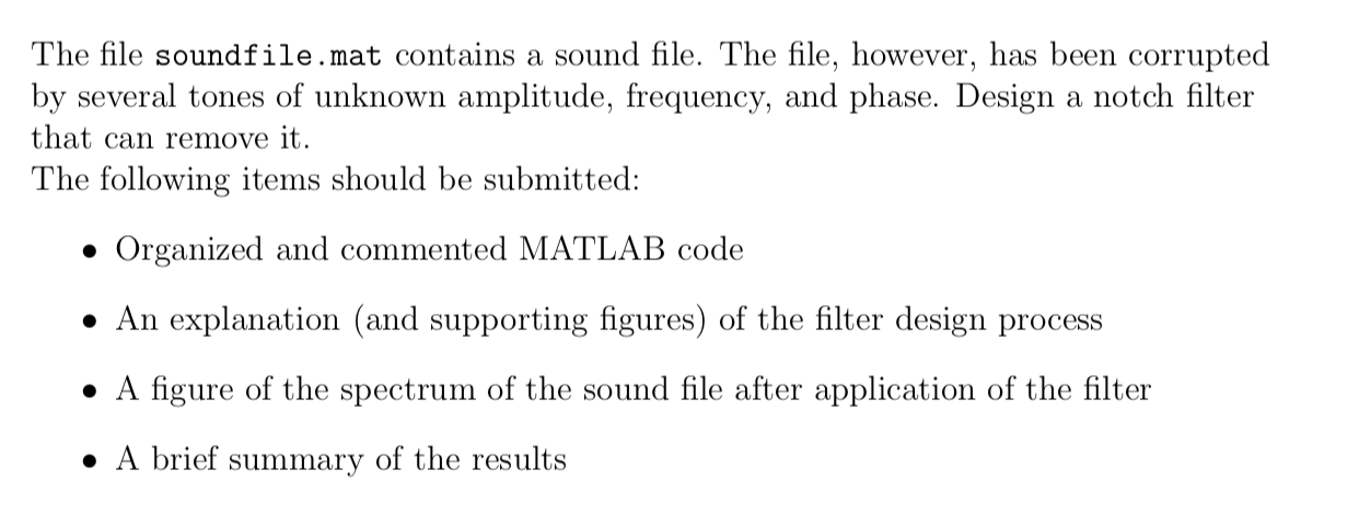 Solved The file soundfile.mat contains a sound file. The | Chegg.com