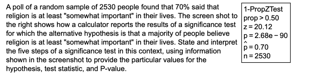 Solved The sample proportion (p hat) for n = 2530 is 0.70. | Chegg.com