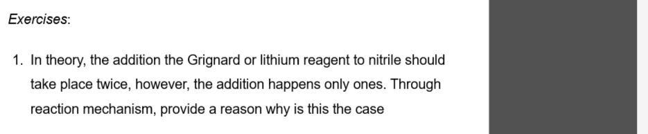 [Solved]: Exercises: 1. In theory, the addition the Grignar