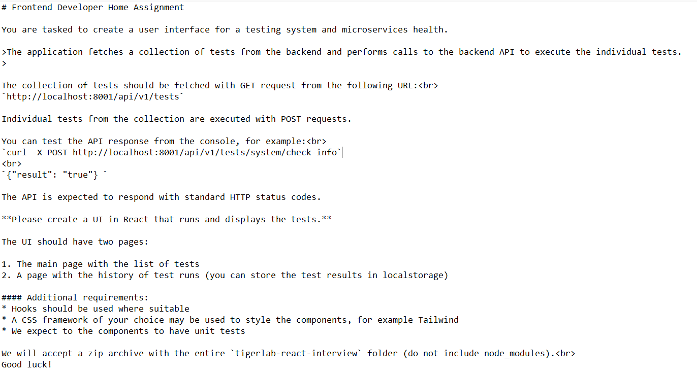Solved # Frontend Developer Home Assignment You are tasked | Chegg.com