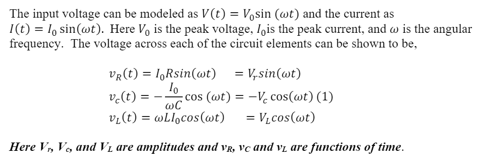 Solved figure out an analytic relationship between Vr/Vc and | Chegg.com