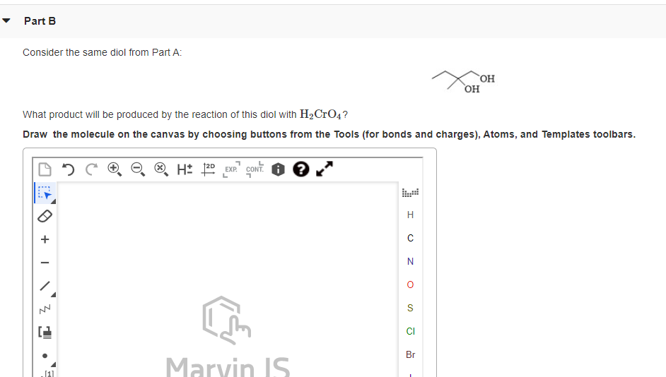 Solved Part B Consider the same diol from Part A: OH OH What | Chegg.com