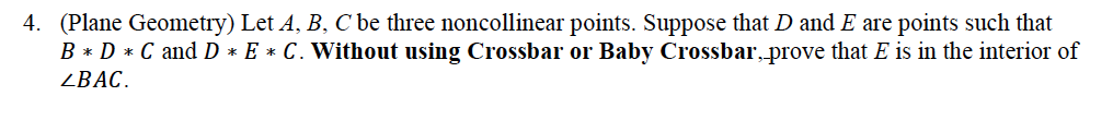 Solved 4. (Plane Geometry) Let A, B, C be three noncollinear | Chegg.com