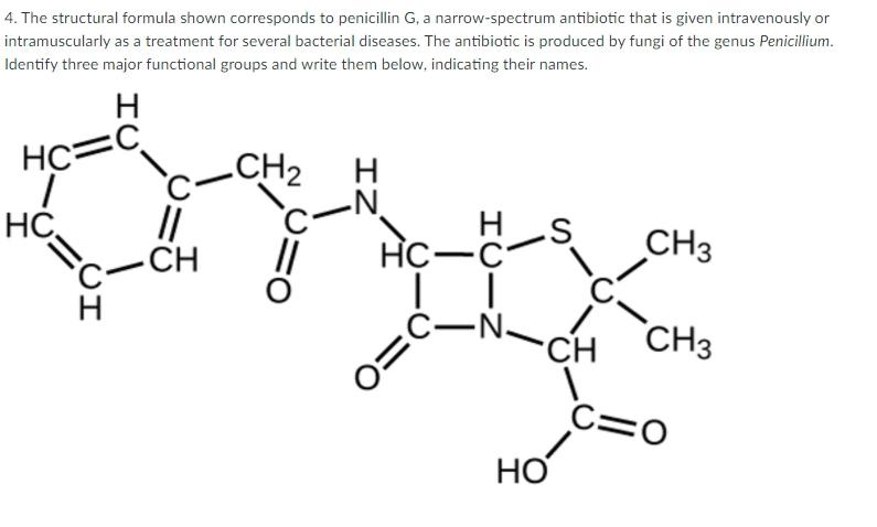 Solved 4. The structural formula shown corresponds to | Chegg.com