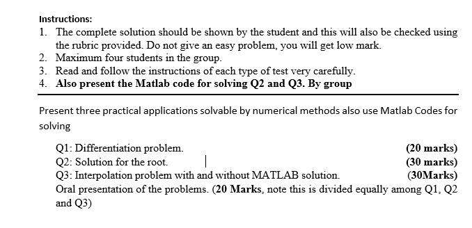 Solved Instructions: 1. The complete solution should be | Chegg.com