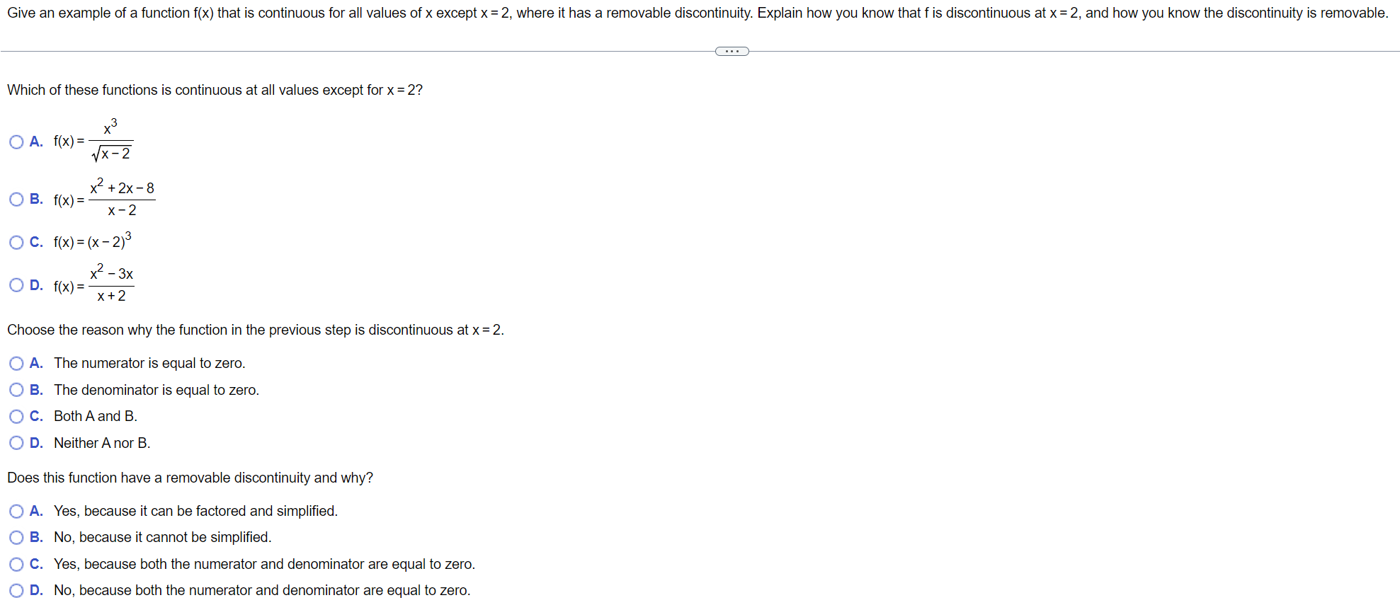 Solved Which of these functions is continuous at all values | Chegg.com
