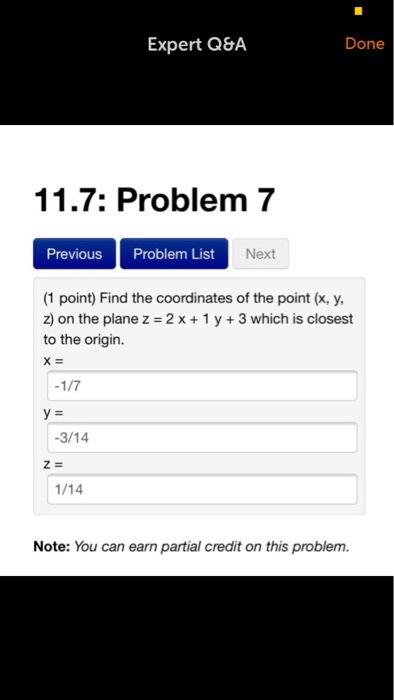 Solved Expert Q&A Done 11.7: Problem7 Previous Problem List | Chegg.com