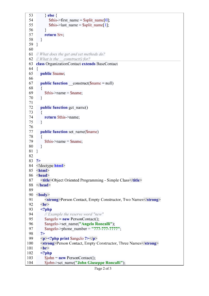 Solved Must be done in php Read the sample code below. Add | Chegg.com