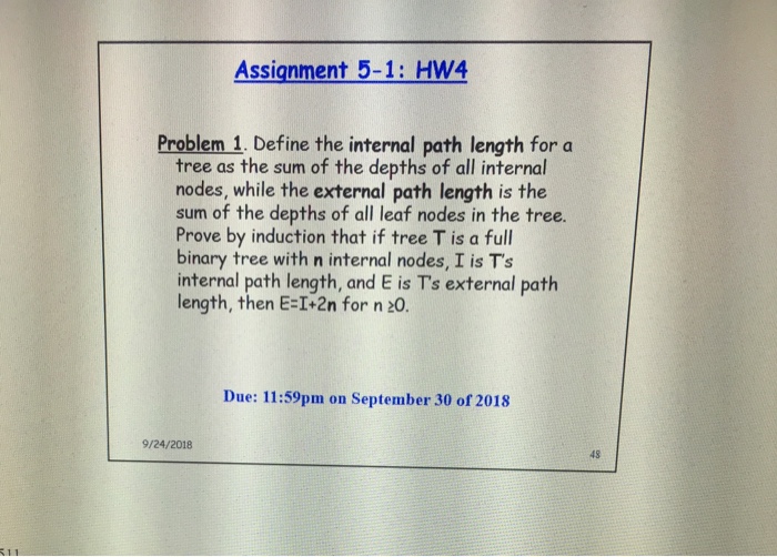 Solved Assignment 5-1: HW4 Problem 1. Define the internal | Chegg.com