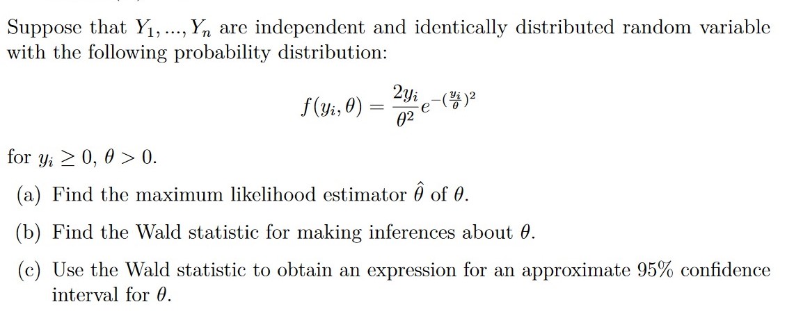 Solved Consider independent random variables Y1,dots,Yn | Chegg.com