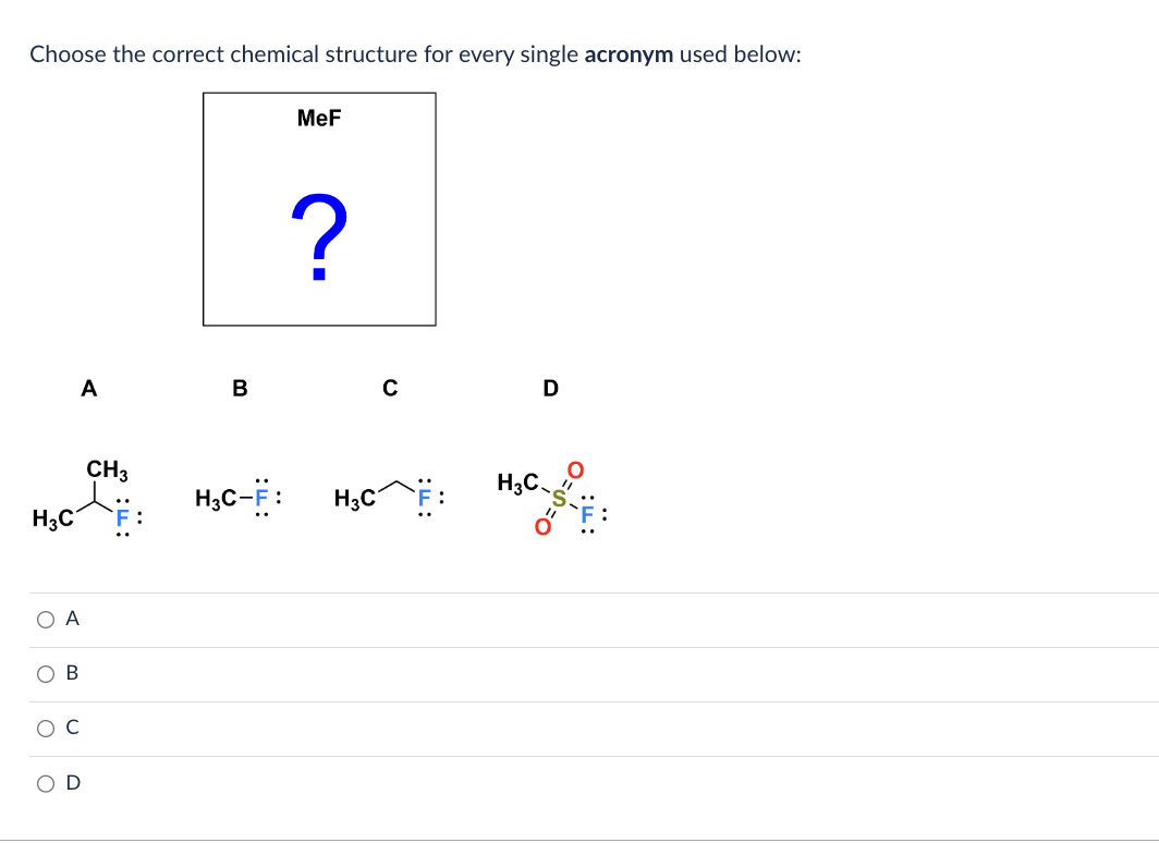 Solved 19 ﻿Choose the correct chemical structure for every | Chegg.com