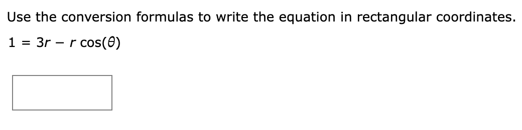 Solved Use the conversion formulas to write the equation in | Chegg.com
