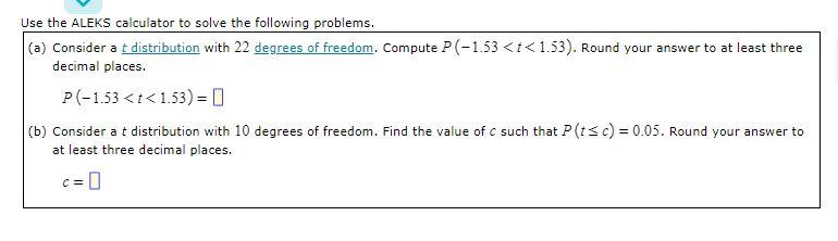 Solved Use the ALEKS calculator to solve the following | Chegg.com
