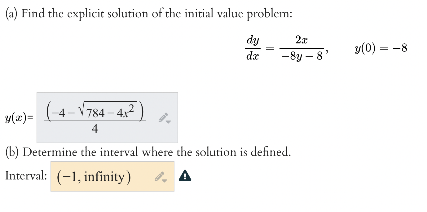 Solved Hi! I was able to get the equation but I'm confused | Chegg.com