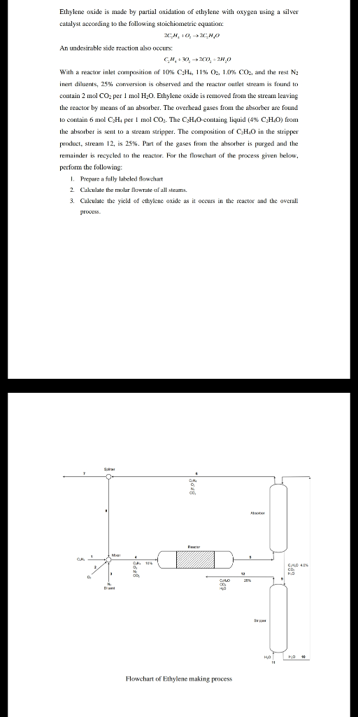 Ethylene oxide is made by partial oxidation of | Chegg.com