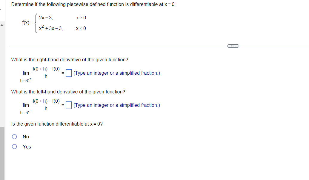 Solved Determine if the following piecewise defined function | Chegg.com